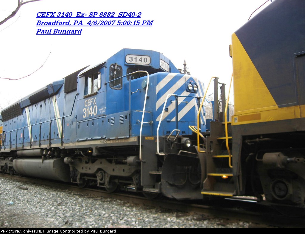 CEFX 3140 Ex- SP 8882 SD40-2 April 06, 2007